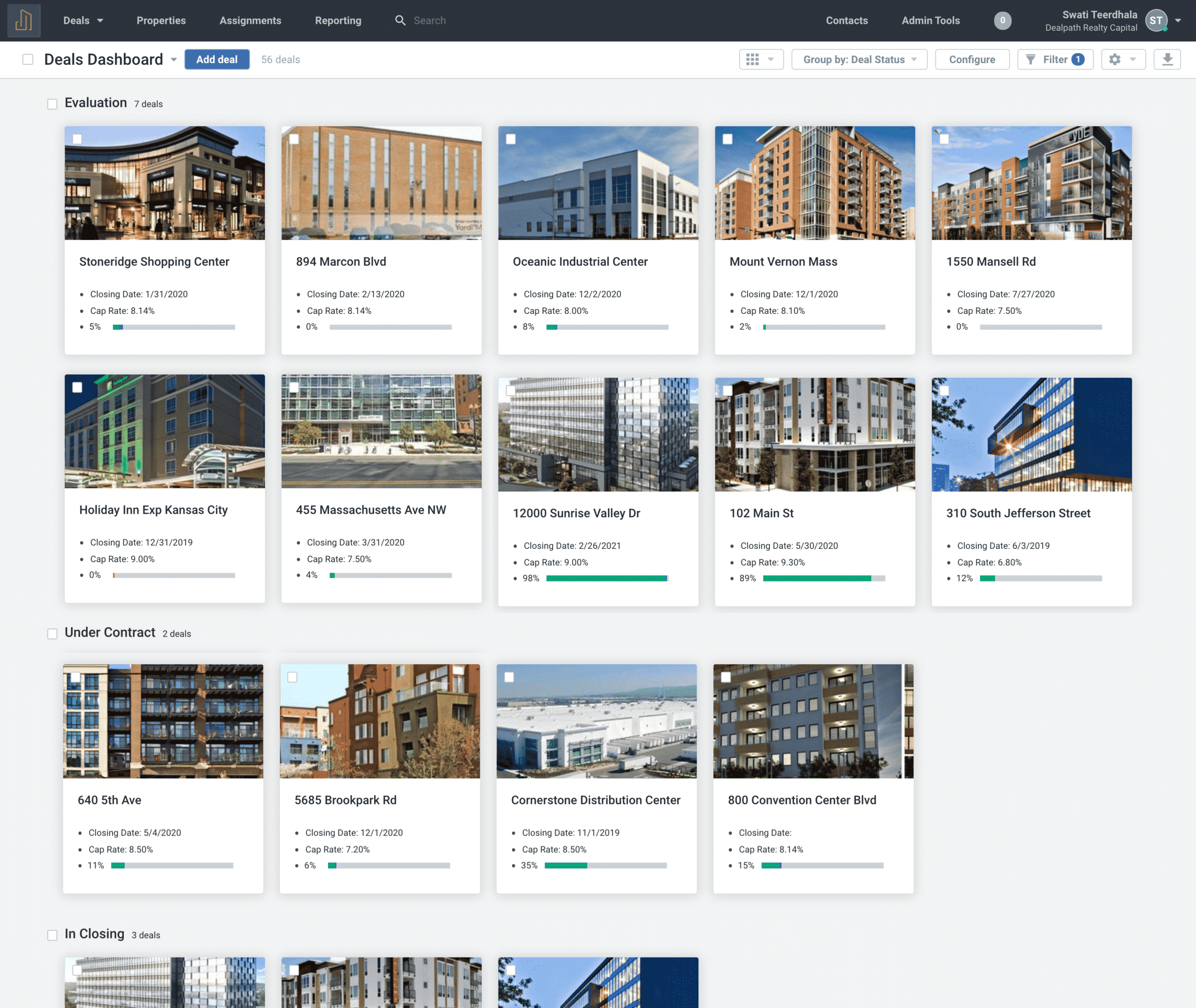 Deal Management for Real Estate Disposition Tracking