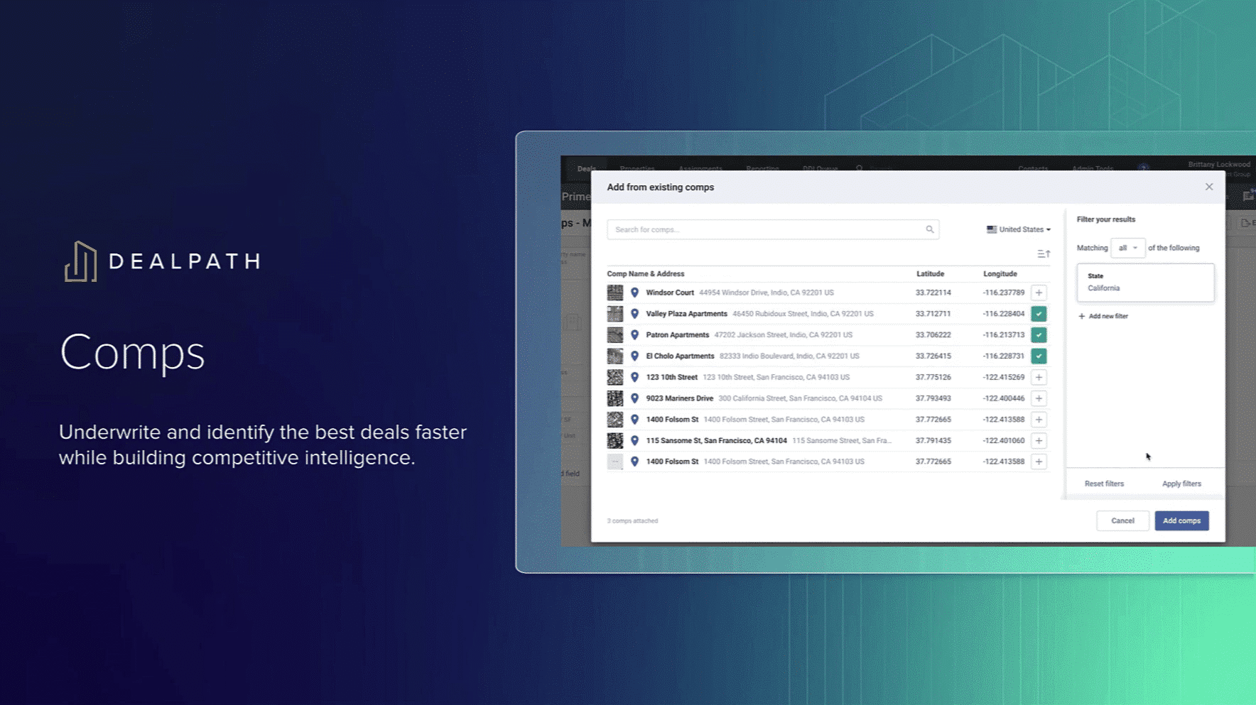 Dealpath Quick Demo: Proprietary Comparables Database